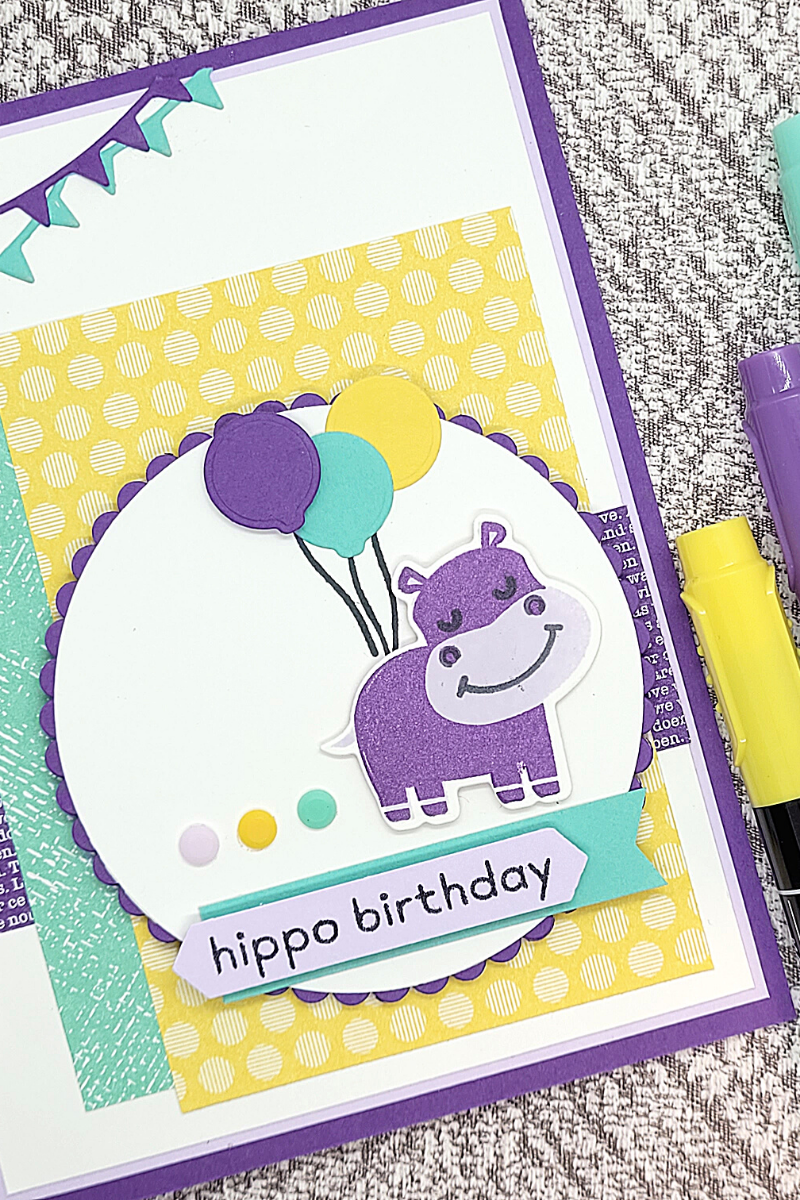 Hippo Happiness Birthday Wishes • Birdsnest Designs