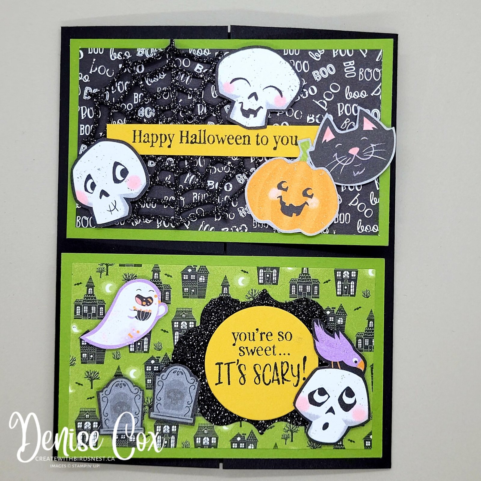 Fun Fold Cards for Halloween • Birdsnest Designs | Denise Cox
