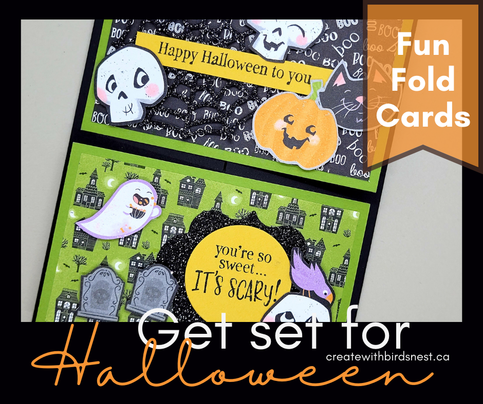 Fun Fold Cards for Halloween • Birdsnest Designs | Denise Cox