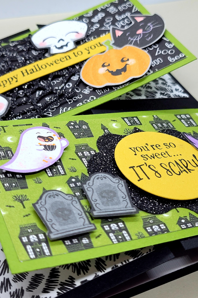 Fun Fold Cards for Halloween • Birdsnest Designs | Denise Cox