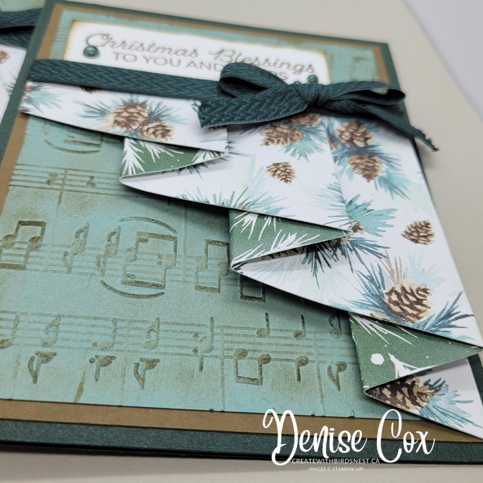 Drapery Fold Card: Painted Christmas • Birdsnest Designs | Denise Cox
