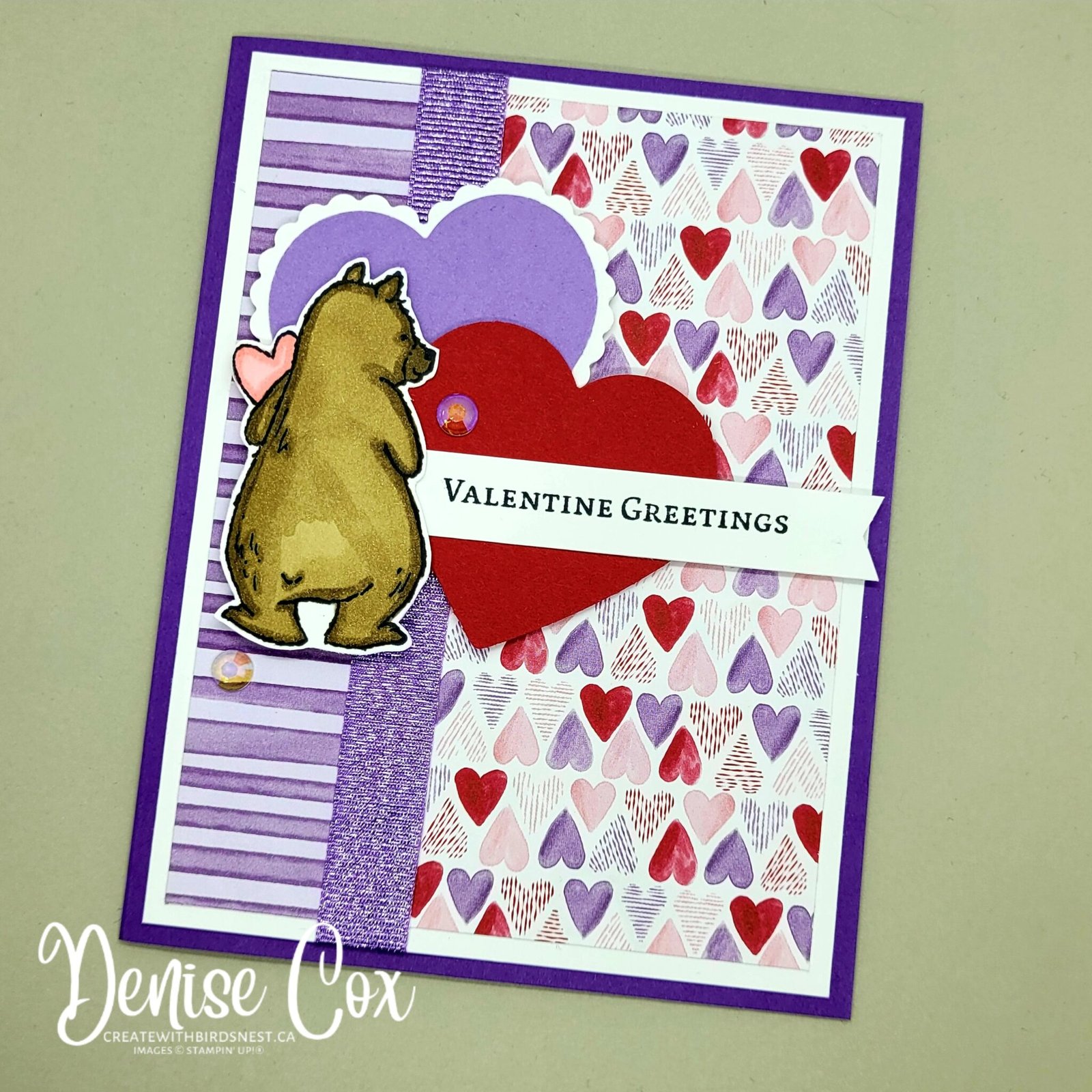 Valentine Card with Count On Me and Love & Happiness • Denise Cox