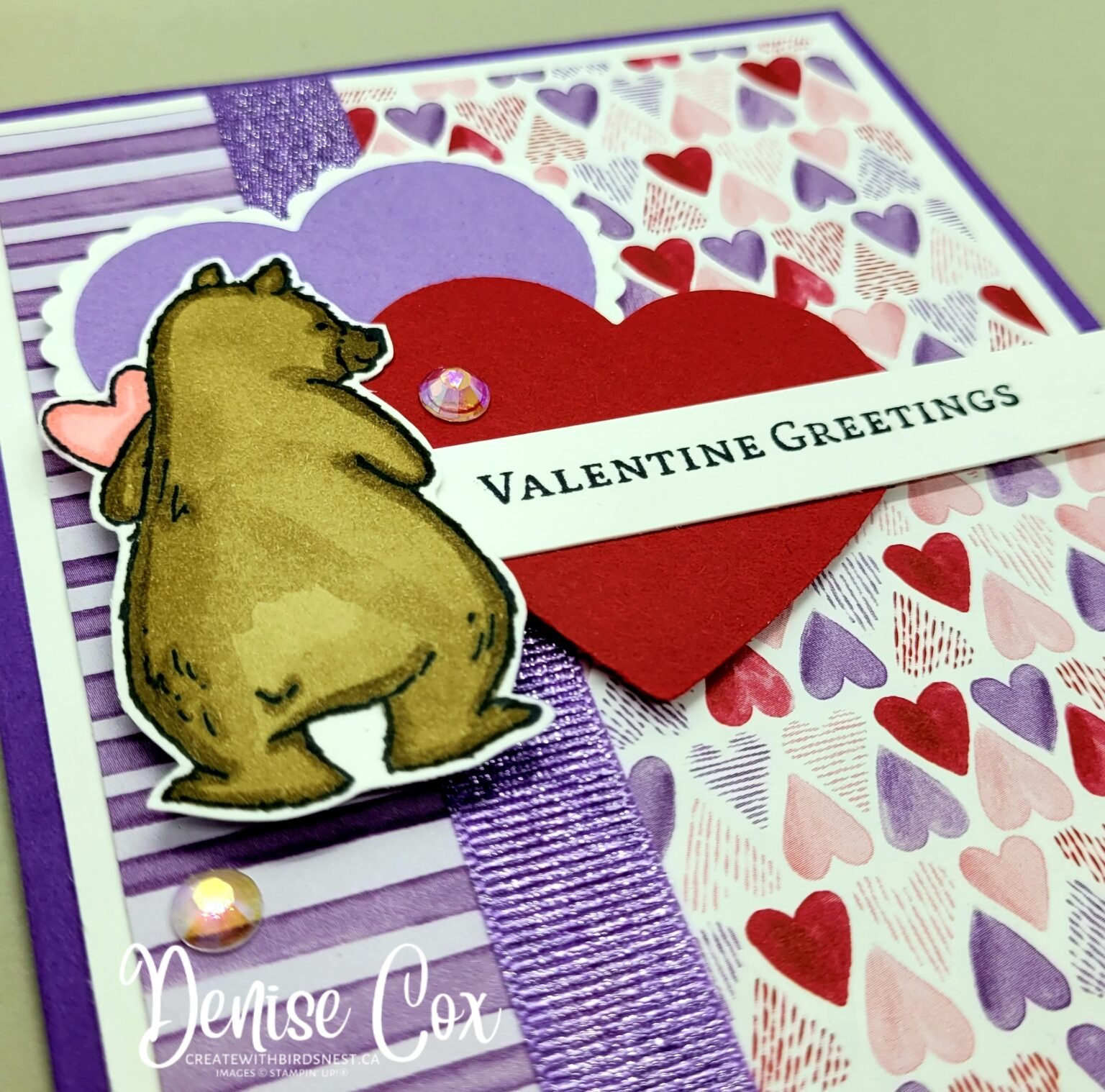 Valentine Card with Count On Me and Love & Happiness • Denise Cox