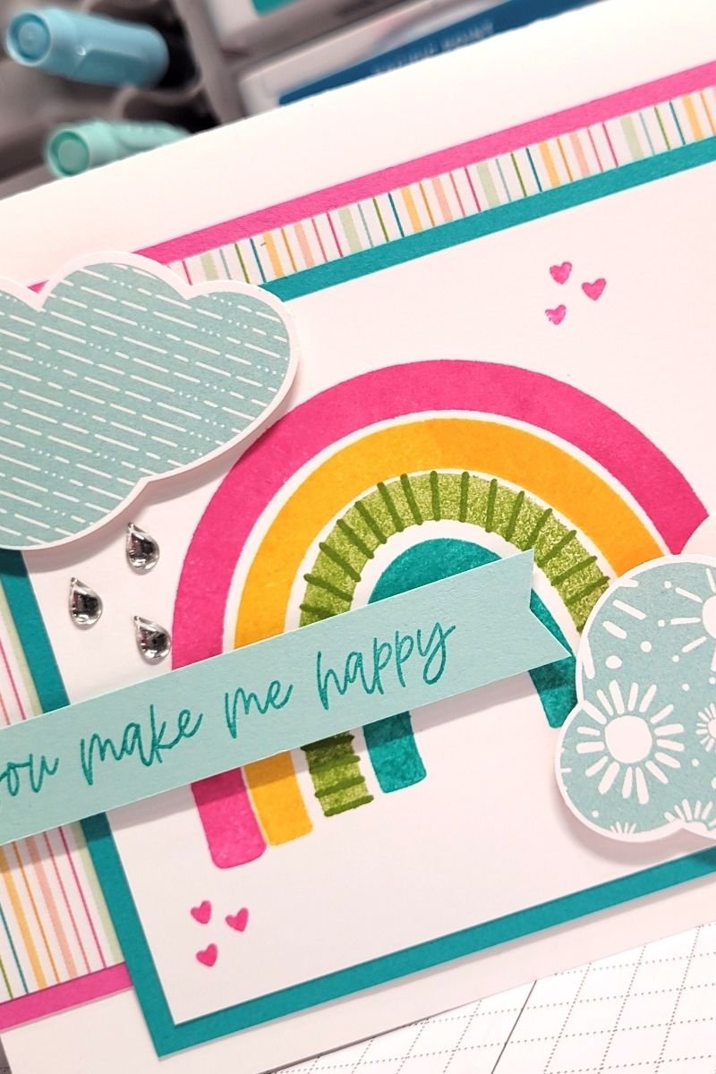 Bright & Cheery Rainbows of Happiness Card • Birdsnest Designs