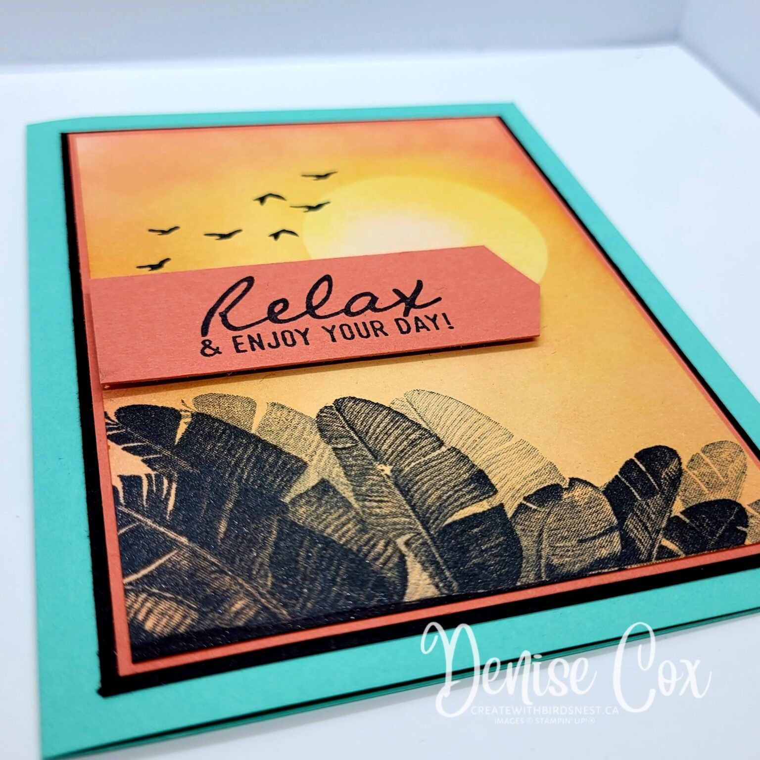 Quick & Easy Island Vibes Sunset Card • Birdsnest Designs