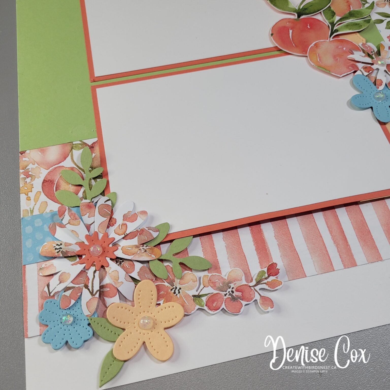 You're A Peach Layout: Trip Achievers Blog Hop • Denise Cox
