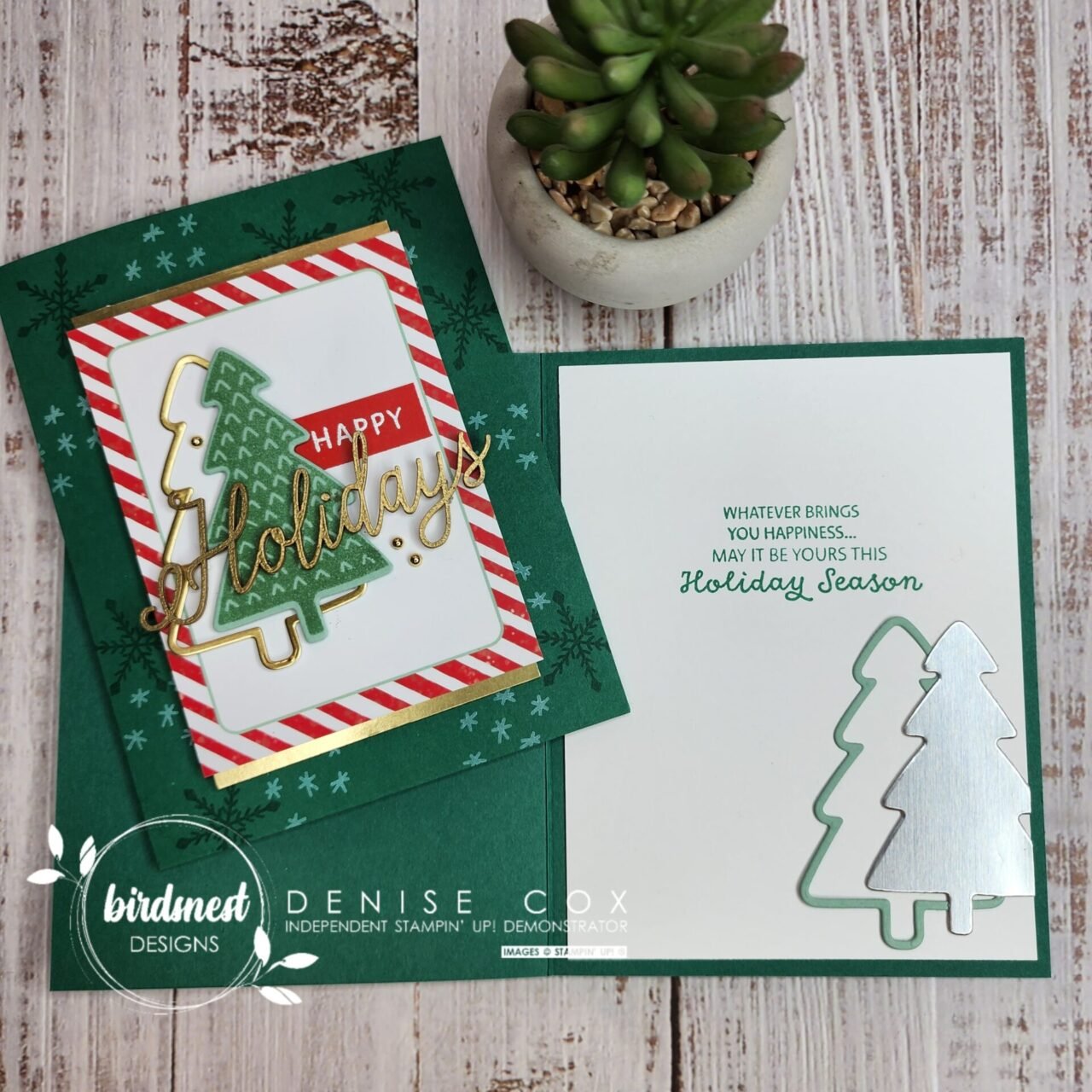 Spruced Up Christmas & Heat Embossed Elements • Denise Cox