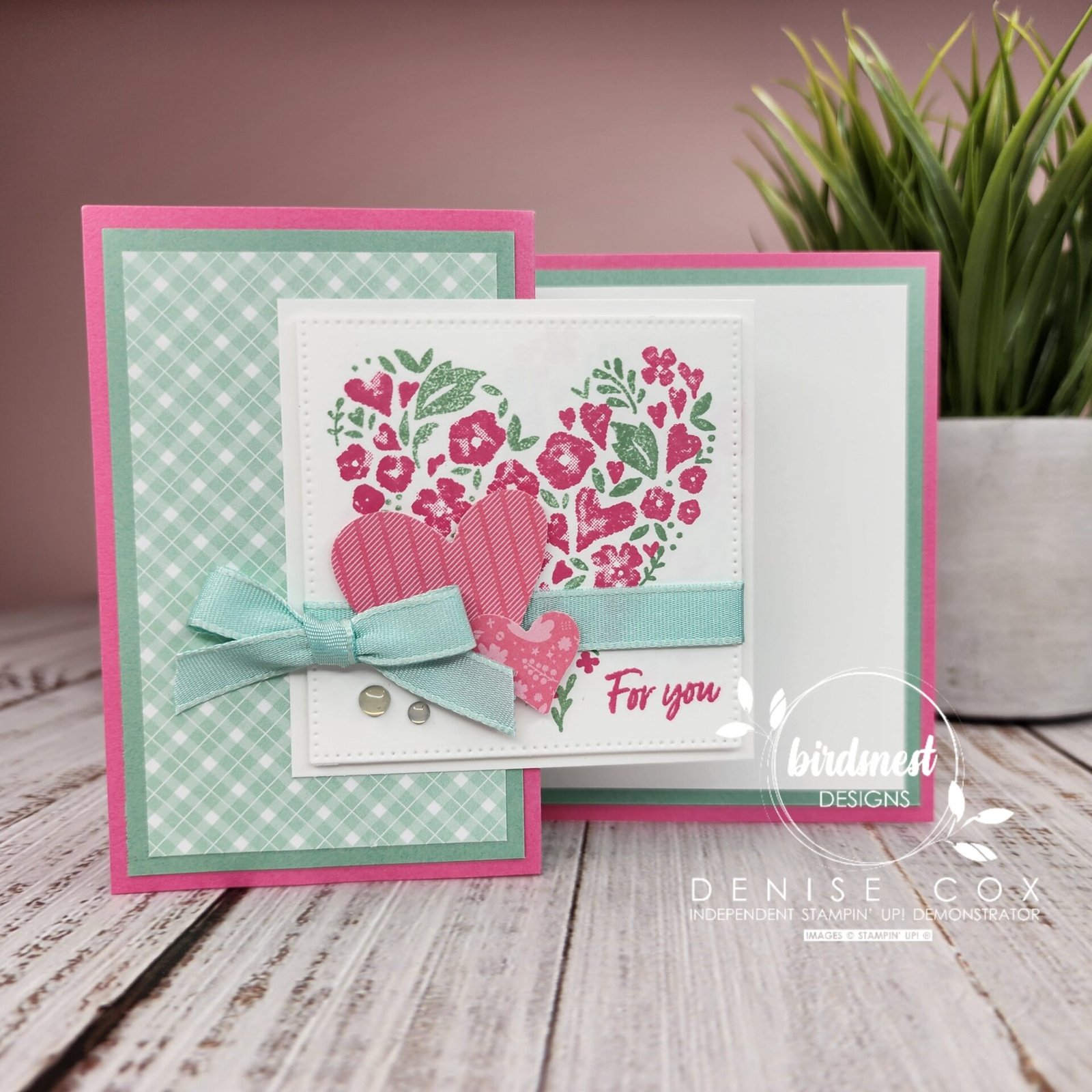 Country Bouquet Z-Fold Anniversary Card • Birdsnest Designs