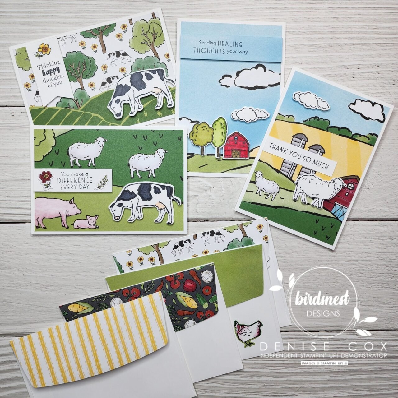 On The Farm Notecards • Birdsnest Designs | Denise Cox