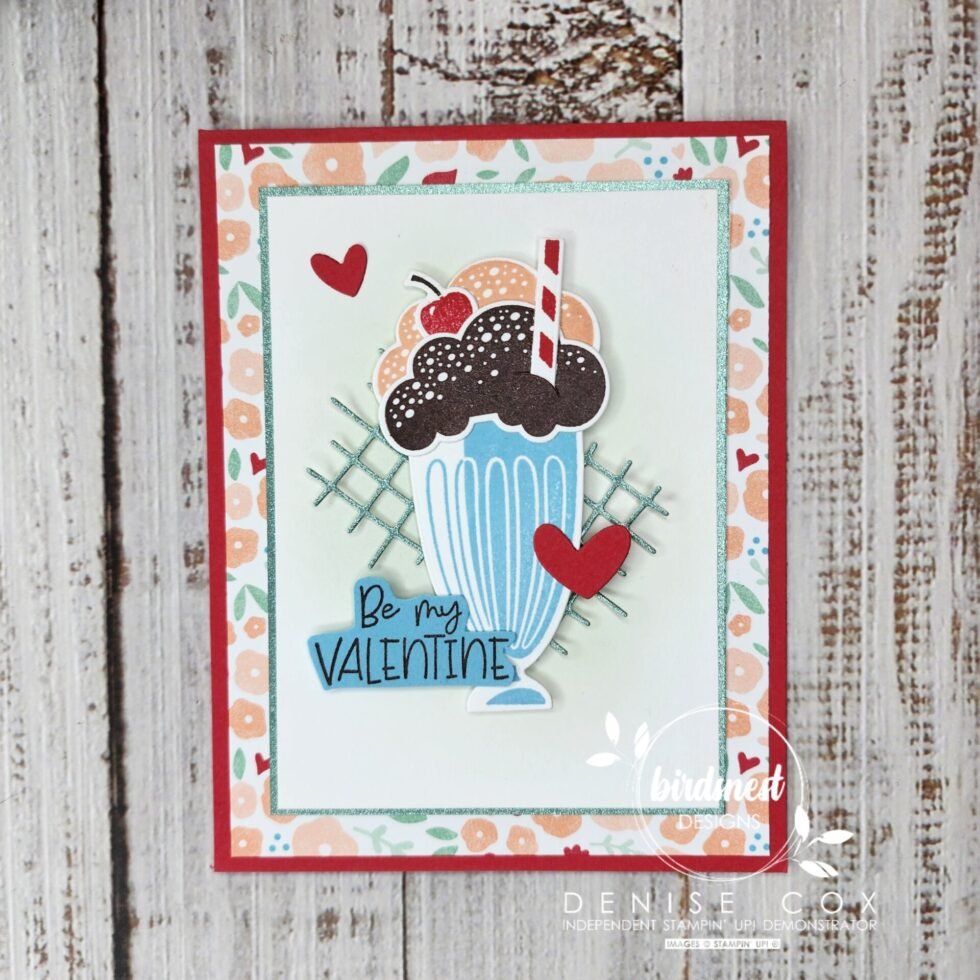Share A Milkshake Valentine's Day Card • Birdsnest Designs