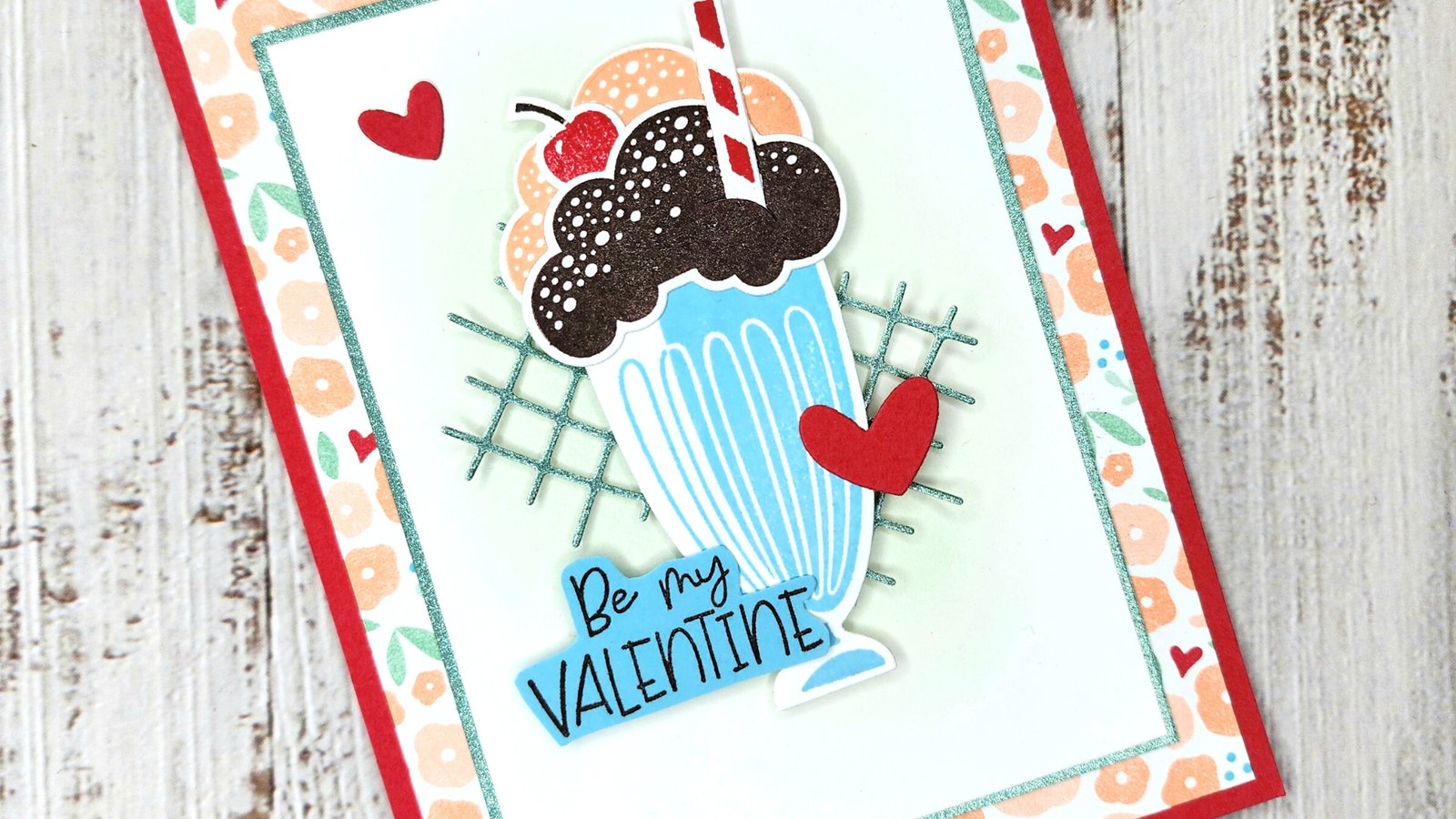 Share A Milkshake Valentine's Day Card • Birdsnest Designs