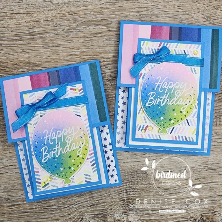 Bright & Beautiful Double Flap Fun-Fold Card • Denise Cox