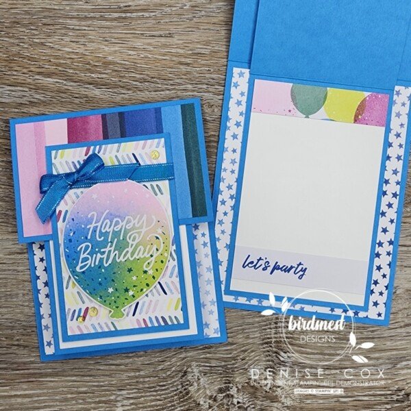 Bright & Beautiful Double Flap Fun-Fold Card • Denise Cox
