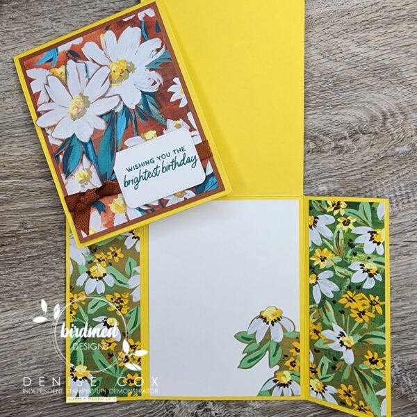 Fresh As A Daisy Fun-Fold Card • Denise Cox
