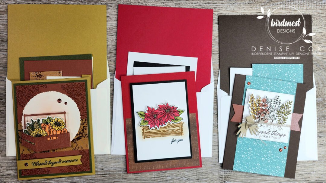 Rustic Crate Cards By Mail Free Class • Birdsnest Designs | Denise Cox